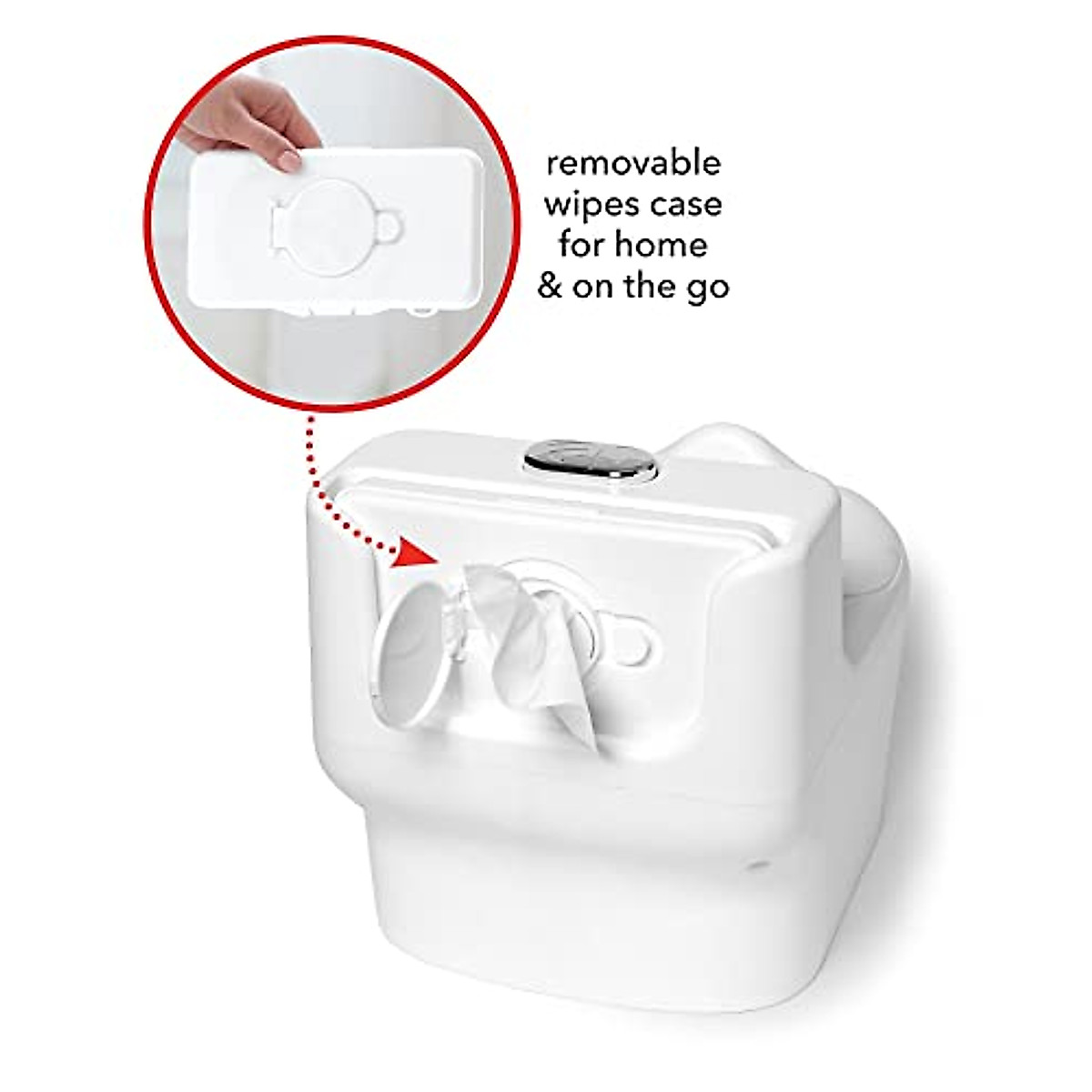 Skip Hop Potty Training Toilet with Easy Clean Coating & Baby Wipes Holder, White