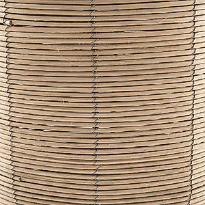 Henn&Hart 20.5" Tall Petite/Rattan Table Lamp with Fabric Shade in Natural Rattan/Brass/White, Lamp, Desk Lamp for Home or Office