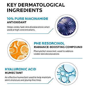 La Roche Posay Niacinamide 10 Face Serum, Brightening and Anti-Aging Facial Serum with 10% Niacinamide, Reduces the Look of Dark Spots, Discoloration, and Uneven Skin Tone