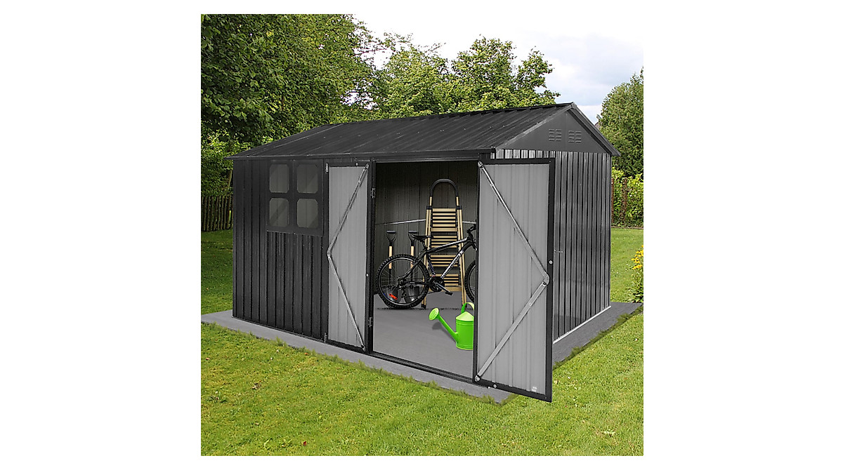 Durable Jintop 10x8 FT Metal Garden Shed for Storage