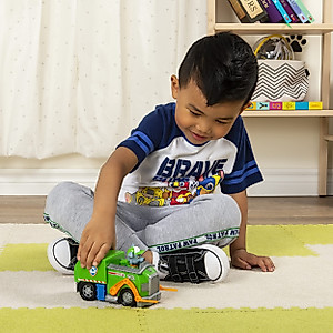 Paw Patrol, Rocky’s Recycle Truck Vehicle with Collectible Figure, for Kids Aged 3 and Up