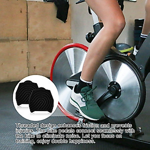 2pcs Pedal Converter, Bike Pedal Converters Clipless Pedal Converter Pedal Converters Compatible with Peloton Bike Replacement Pedals Adapter for Original Bike (Black)