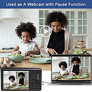 4K Digital Camera - 48MP Camera with 32GB SD Card，4K Rechargeable Electronic Mini Camera for Students, Teens, Kids