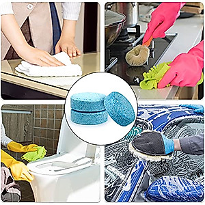 Lystaii 80pcs Car Windshield Glass Washer Tablets Solid Concentrated Effervescent Tablets Glass Washer Tablets Car Wiper Cleaning Tablets for Window Windshield Car Home Kitchen