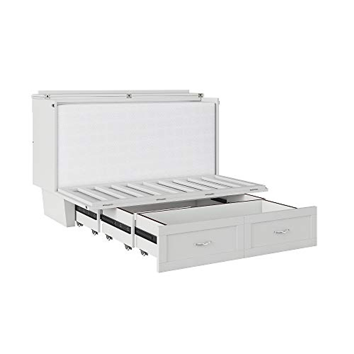 Atlantic Furniture Monroe Murphy Bed Chest with Charging Station, White