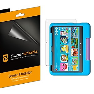 Supershieldz (3 Pack) Designed for Fire HD 10 Kids and Fire HD 10 Kids Pro Tablet 10.1 inch (11th/13th Generation, 2021/2023 Release) Screen Protector, High Definition Clear Shield (PET)