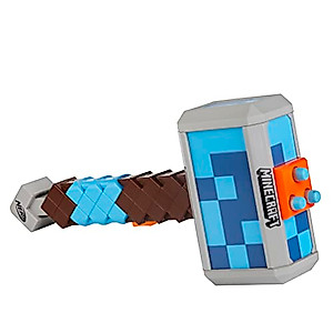 Nerf Minecraft Stormlander Dart-Blasting Hammer, Fires 3 Darts, Includes 3 Elite Darts, Pull-Back Priming Handle Multicolor 5010993948758