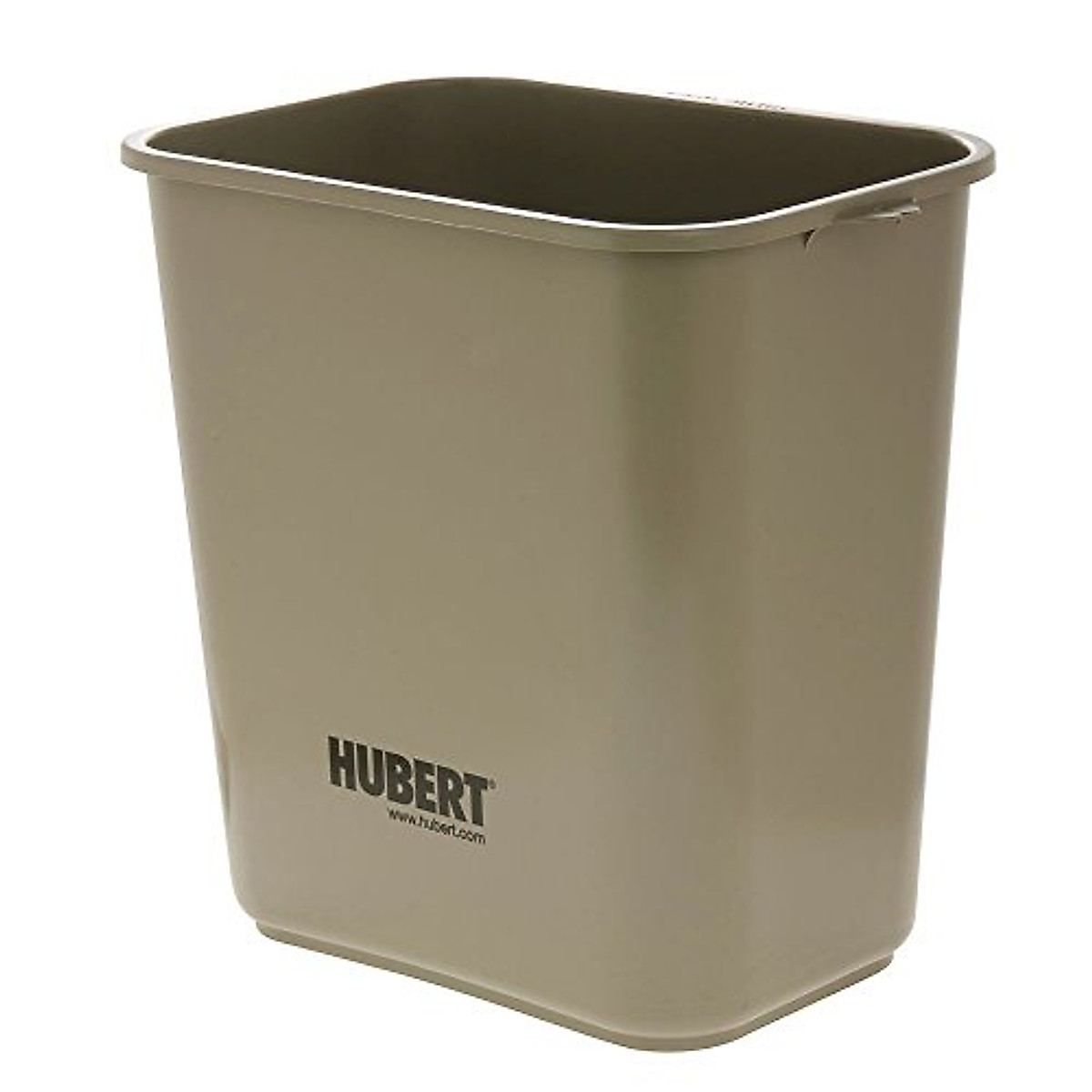 HUBERT® Waste Basket 28 qt Beige Plastic - 14 1/2" L x 10 1/2" W x 15 1/2" H