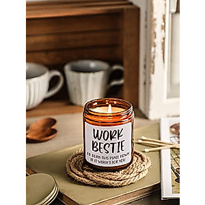 Candle Gift for Work Bestie Work Bestie Gifts for Women, Funny Birthday Gifts for Coworker, Bestie, Friends Moving Away, Going Away Gifts for Coworker