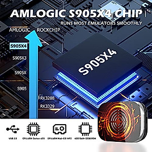 Bearway Super Console X4 Plus Retro Game Console 60,000+ Games Video Game Console Compatible with Most Emulators Android 11/EmuE 4.6/CoreE 3 System in1 /S905x4 Chips (256G)