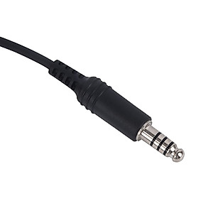 Pdflie Overhead Walkie Talkie Headset with boom Mic, 2 Way Radio Headphone for Z-Tactical Airsoft Civilian Wiring U94, Compatible with Motorola Kenwood Midland Hytera Baofeng Retevis U94 Ptt (Black)