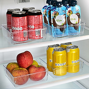 Acrimet Desk Drawer Organizer Box Tray Storage Bins Modular Divider for Home, Kitchen, Office and Storage (Clear Crystal Plastic) (4 Pack - 6.25" x 6.25" x 2.13")