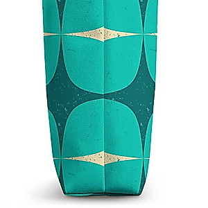 Modern Teal Pattern Mid-Century Modern Geometric Star Tote Bag