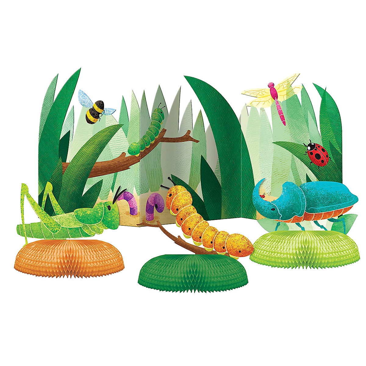 Creative Converting Bugs Life 3D Honeycomb Centerpiece Kit - 4pcs