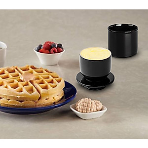 Black Butter Crock With Water Line French Butter Dish Large Butter Keeper Porcelain Butter Cup Campana De Mantequilla