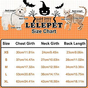 Lelepet Dog Sweater Dress Turtleneck Pullover Knitwear Warm Girl Dogs Dress Small Dog Sweaters for Girls Fall Winter Classic Plaid Dog Halloween Sweater for Small Medium Female Dogs Puppy, Orange, S