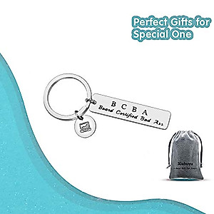 Behavior Analyst Gift BCBA Therapist Gift Board Certified Bad Ass Keychain ABA Gift Behavior Therapist Gift Special Education Gift for Behavior Analyst BCBA Specialist
