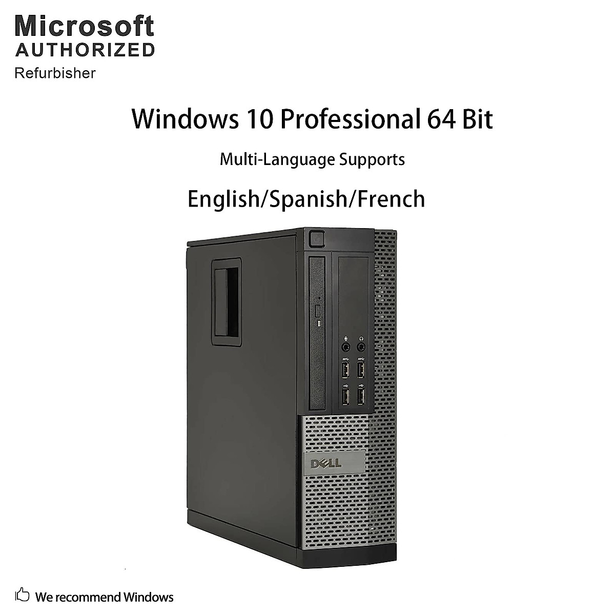 DELL Optiplex 990 SFF PC, Intel Core i5 Processor, 16GB RAM, 2TB HDD, DVDRW, Keyboard & Mouse, Wi-Fi, Bluetooth 4.0, Windows 10 Home, 20in LCD Monitor (Renewed)']