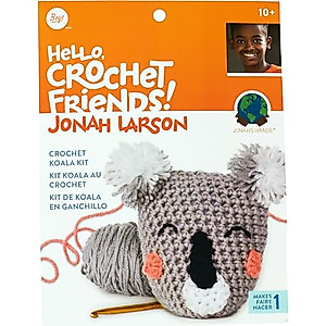Boye 3629012001 Jonah's Hands Stuffed Koala Crochet Kit for Beginners, 7 pcs, Multicolor
