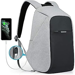 oscaurt Anti Theft Backpack - 15.6 Inch Laptop Travel Backpack with Hidden Zipper and USB Charging Port - Waterproof Business Computer Bag for Men & Women