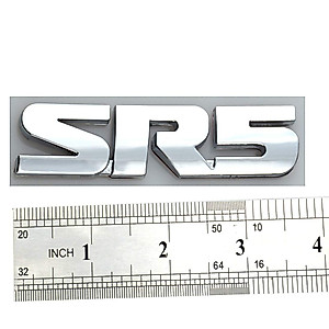 TACOMA SR5 EMBLEM 05-15 REAR TAILGATE CHROME BADGE back sign symbol logo (Chrome)