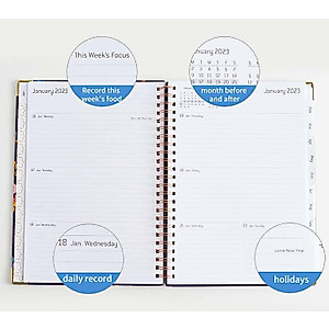 2023 Planner - Weekly & Monthly Planner 2023, January 2023 - December 2023, 8.4”x 6.1”, Planner 2023 with Gray Marble Cover