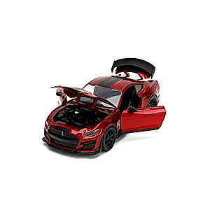 Big Time Muscle 1:24 2020 Ford Mustang Shelby GT 500 Die-cast Car Candy Red, Toys for Kids and Adults