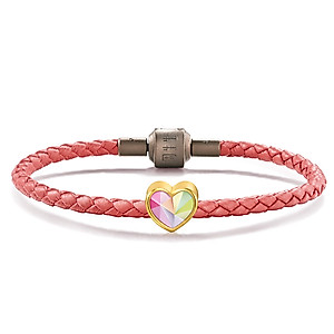 CHOW SANG SANG 999 24K Solid Gold Love Heart Mini Charm Bracelet for Women 91811C