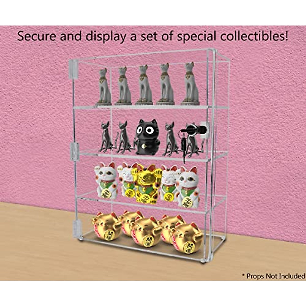 305Displays Acrylic Countertop Display Case 12" x 6" x 16" Locking Security Showcase Safe Box