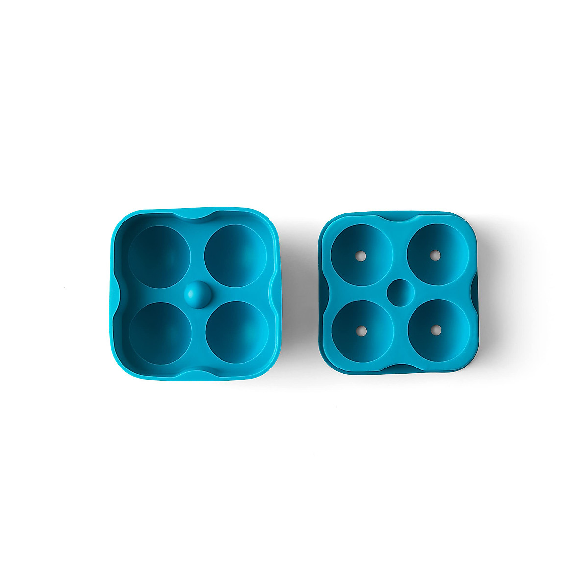 Houdini Large Sphere Ice Tray Mold, Makes Four Ice Balls, Blue