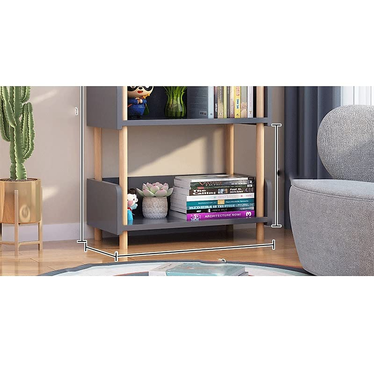 CXDTBH Simple Floor-to-Ceiling Bookshelf Simple Living Room Multi-Layer Shelving Shelf Saving Space Primary School ( Color : E , Size : 40*80cm )
