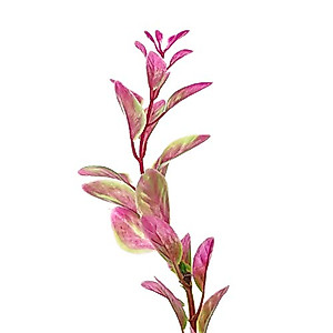 Mayitr 18" Plastic Water Plant for Aquarium Fish Tank Ornament, Rhodo Red