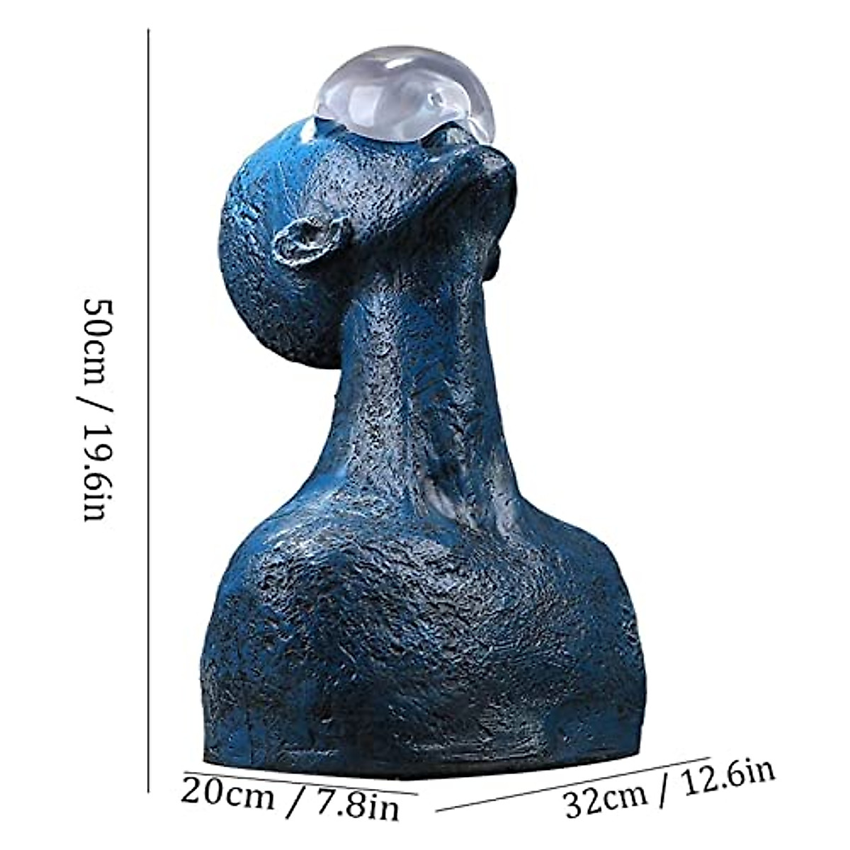 TISVY Sculpture Crafts KIZQYN Sculptures Desktop Character Statue Ornaments Office Desk Resin Bust Character Sculpture Decoration Living Room Study Room Hotel Art Decor Ornaments Desktop Decoration