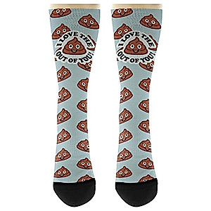 ThisWear Couples Gifts For Men I Love The Poop Emoji Out Of You 1-Pair Novelty Crew Socks