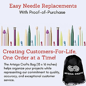 addi Click Grab N Go 5-Inch Interchangeable Circular Set Rocket Tips US 4, 5, 6, 7, 8, 9, 10, 11 and Crochet Tips Metric 4, 5, 6, 7, 8 with 4 Blue Cords with Project Bag