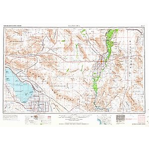 YellowMaps Salton Sea CA topo map, 1:250000 Scale, 1 X 2 Degree, Historical, 1965, 22.1 x 31.7 in - Tyvek