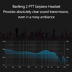 BAOFENG Two Way Radio Earpiece Ham Radio K Port Headset | Walkie Talkie Headphone UV-5R BF-F8HP UV5R 5RM UV-21R UV-5G Plus GM-5RH K5PLUS AR-152 UV-17R BF-888S GM-15PRO UV-S9 Plus Etc (2Pack)