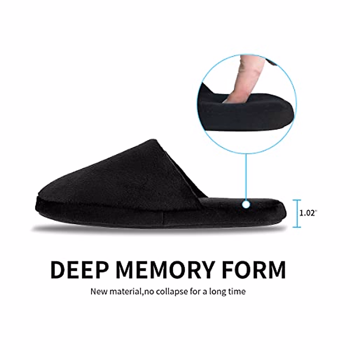Tlizzz7 3-Pair Luxury Spa Slippers - Cotton Memory Foam Non-slip Closed Toe Washable Slippers for Hotel,Guest,Travel,Bride,Women and Men