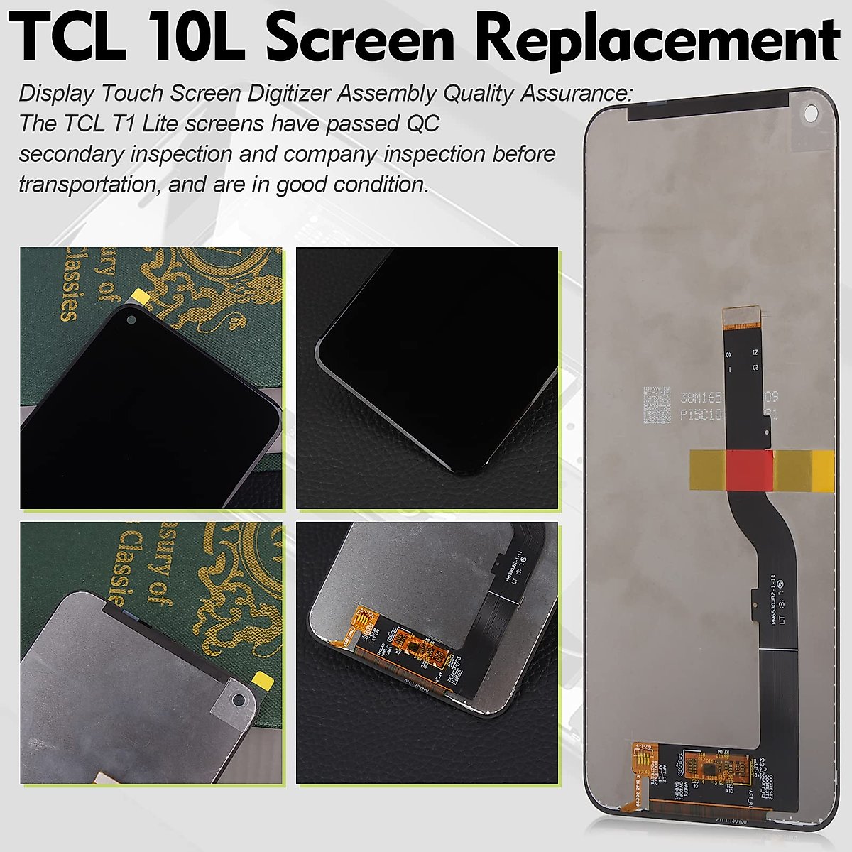 OCOLOR Replacement for TCL 10L LCD Display Touch Screen Digitizer Assembly for TCL 10 Lite T780H T770 T770B T770H PLEX T780 with Tools (Black)