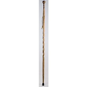 Brazos Trekking Pole Hiking Stick for Men and Women Handcrafted of Lightweight Wood and made in the USA, Red Oak, 55 Inches