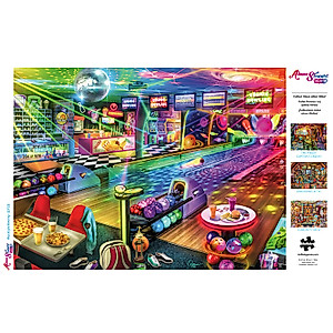 Buffalo Games - Aimee Stewart - Blacklight Bowling - 1000 Piece Jigsaw Puzzle,Multicolour