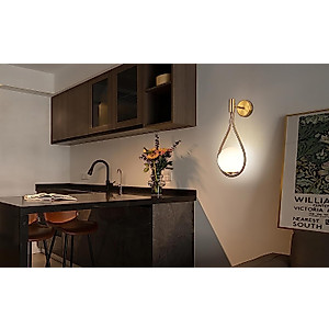 jengush Pack Wall Sconces/Wall Lights, Not Hardwired Brass Gold -White Glass Globe Wall Lamps, Wireless Light Fixture for Bedroom, Living Room, Bathroom, Hallway (GD)