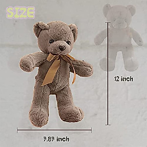 VYUSIT Teddy Bear Stuffed Animals, 12 inch Soft Cuddly Stuffed Plush Teddy Bear, Cute Plush Toys for Birthday Christmas New Year Valentine’s Day Wedding Party