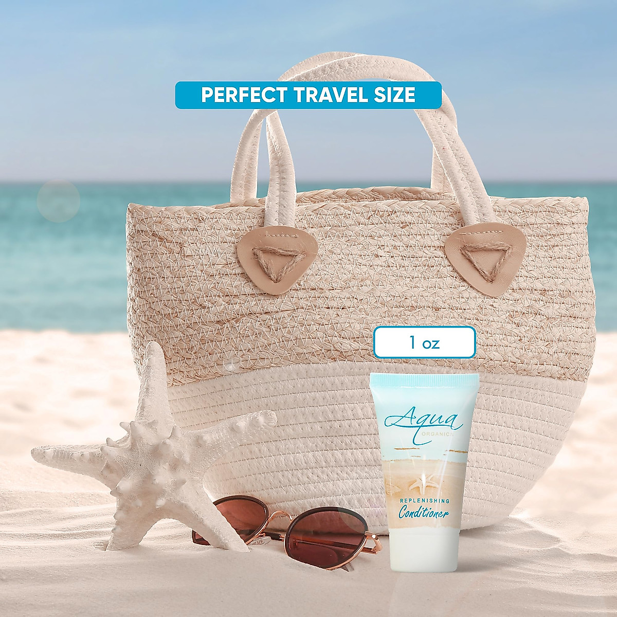 Aqua Organics Conditioner, Travel Size Hotel Amenities, 1 oz (Case of 20)