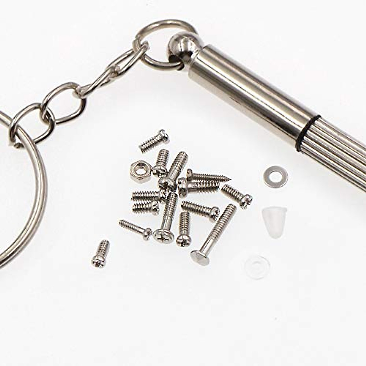 VAPKER 1000pcs Micro Eyeglass Sunglass Repair Screws, Nuts Assortment Stainless Steel Screws for Spectacles Watch with (Screwdriver)