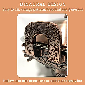 Commercial Round Chafing Dish,4 Pack Stainless Steel Chafers and Buffet Warmers Sets with Pans and Fuel Holders, for Wedding, Parties, Banquet, Catering Events,Red coppery,(1.8L)