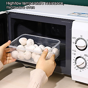 ulafbwur Food Storage Containers with Lids, Salad Dressing and Condiment Containers, Storage Box for High Low Temperature Resistance, Kitchen Refrigerator Microwave Safe Plastic Storage Seal Boxes S