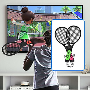 JOYTORN Switch Sports Accessories Bundle,Switch Accessories Kit with Ring Fit Leg Straps,Just Dace Wrist Bands,Mario Golf Super Rush Joycons Grips,Mario Tennis Rackets and Zelda Skyward Sword(9in1)