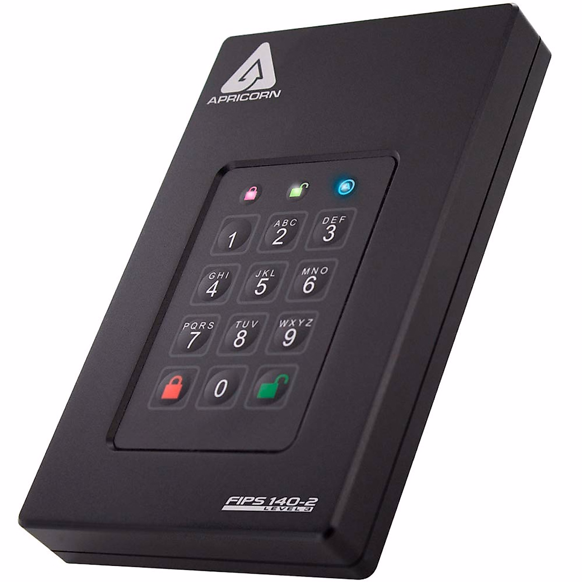 Apricorn 2TB Aegis Fortress L3- FIPS Level 3 Validated USB 3.0 Hardware Encrypted Portable Drive (AFL3-2TB) , black