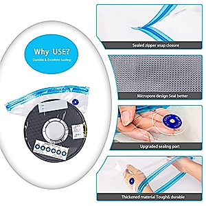 Domsanistor 3D Printing Filament Storage Bag Vacuum Kit, Filament Vacuum Bags 10Pcs with Hand Pump/Clips, Filament Bags Storage Spool Sealing for Keeping Filament Dry